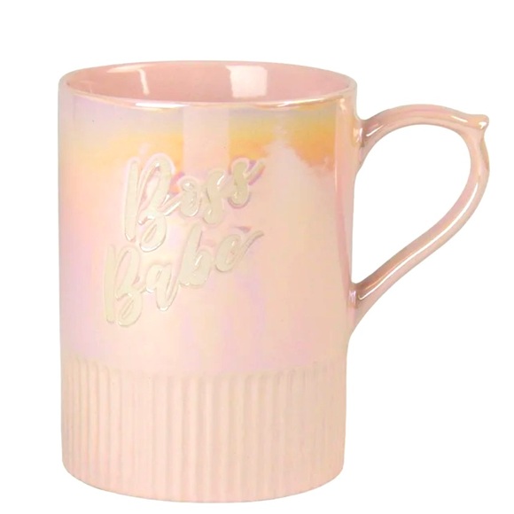 Other | 1 Strawberry Street Elsa Boss Babe 22 Oz Luster Pink Ceramic ...